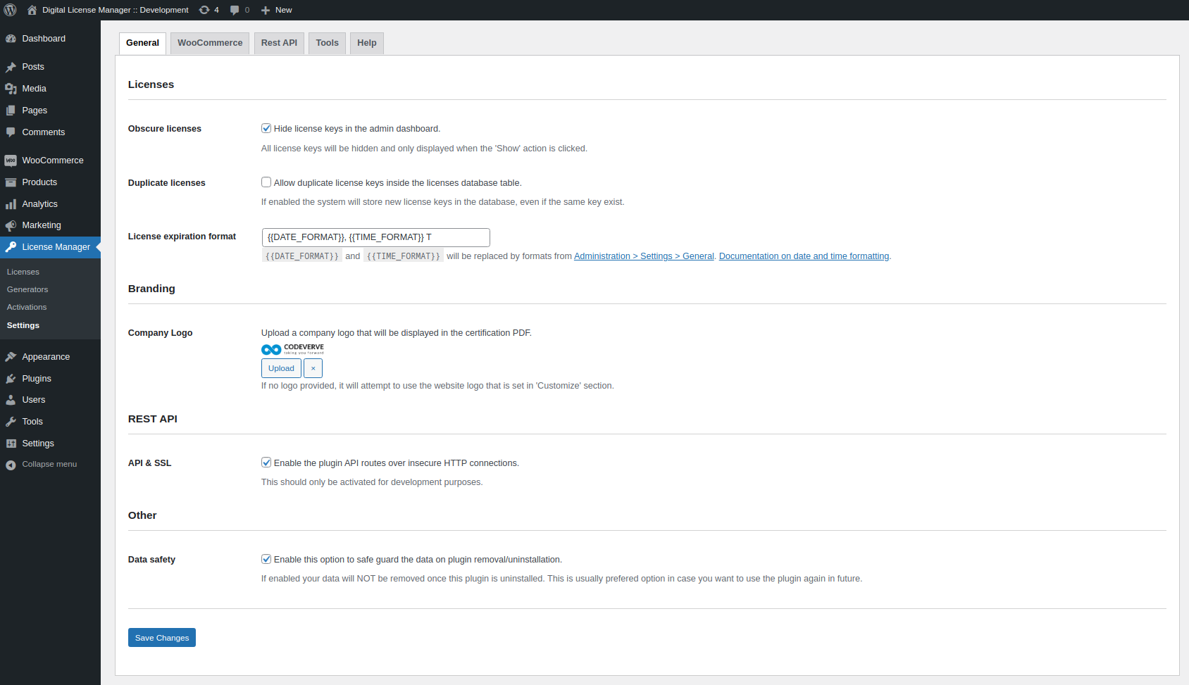 Configuration - Digital License Manager